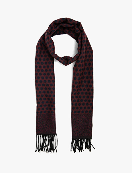 Koton Erkek Puantiyeli Püskül Detaylı Atkı