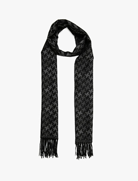 Koton Erkek Respect Life - Yaşama Saygı - Desenli Püsküllü Atkı Koton Erkek Respect Life - Yaşama Saygı - Desenli Püsküllü Atkı