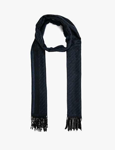 Koton Erkek Respect Life - Yaşama Saygı - Çizgili Püsküllü Atkı Koton Erkek Respect Life - Yaşama Saygı - Çizgili Püsküllü Atkı