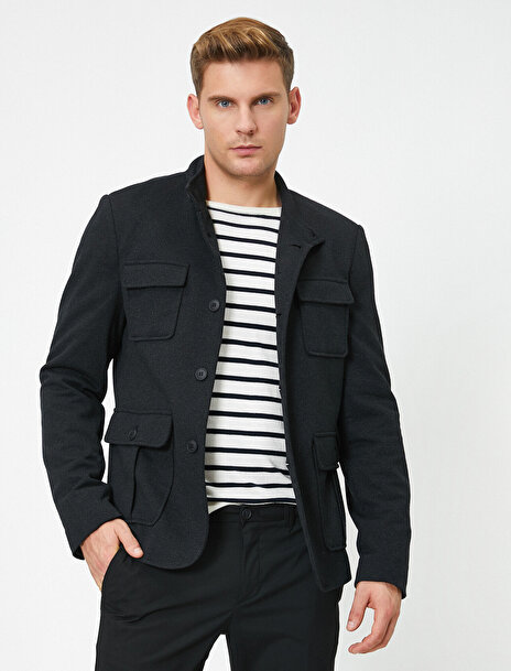 Koton Erkek Cep Detaylı Düğmeli Blazer Ceket