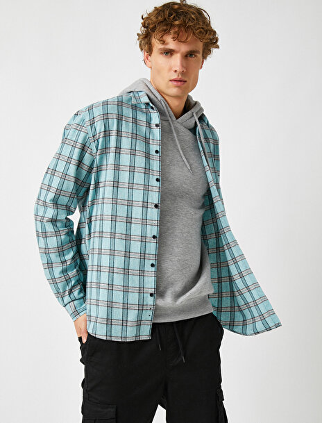 Koton Erkek Kareli Klasik Yaka Uzun Kollu Gömlek Koton Erkek Kareli Klasik Yaka Uzun Kollu Gömlek