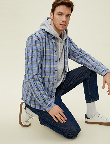 Koton Erkek Kareli Klasik Yaka Uzun Kollu Gömlek Koton Erkek Kareli Klasik Yaka Uzun Kollu Gömlek