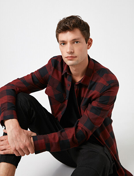 Koton Erkek Kareli Uzun Kollu Gömlek