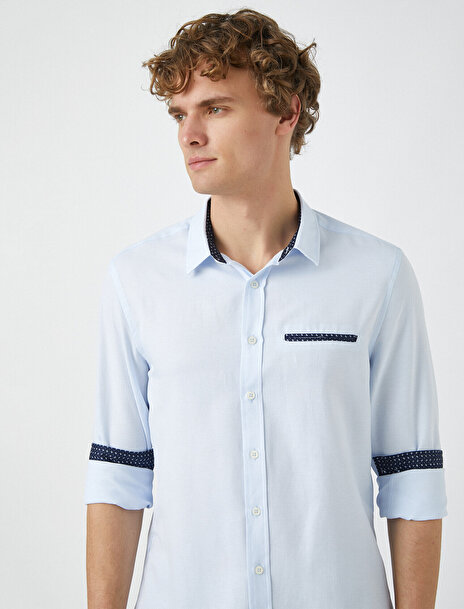 Koton Erkek Desenli Klasik Yaka Gömlek