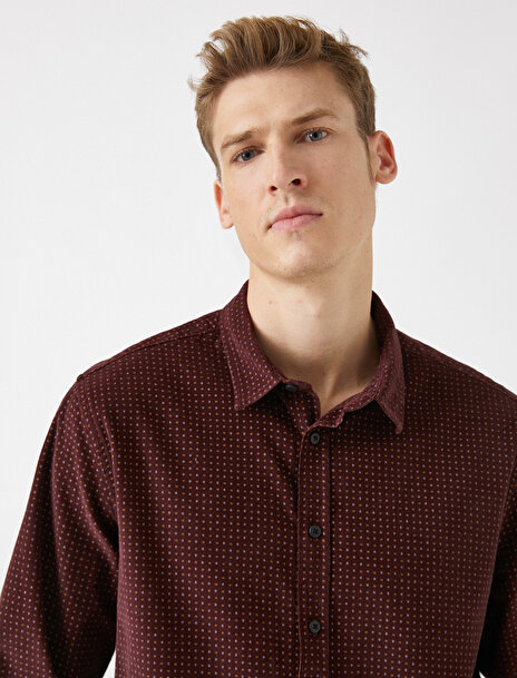 Koton Erkek Pamuklu Klasik Yaka Desenli Uzun Kollu Gömlek Koton Erkek Pamuklu Klasik Yaka Desenli Uzun Kollu Gömlek