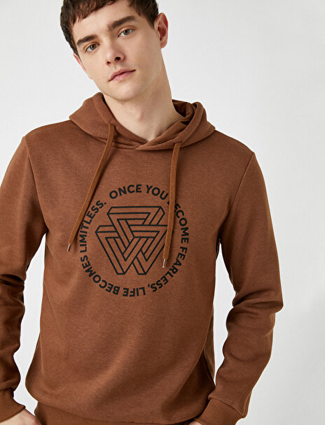 Koton Erkek Respect Life - Yaşama Saygı - Kapüşonlu Baskılı Uzun Kollu Sweatshirt Koton Erkek Respect Life - Yaşama Saygı - Kapüşonlu Baskılı Uzun Kollu Sweatshirt