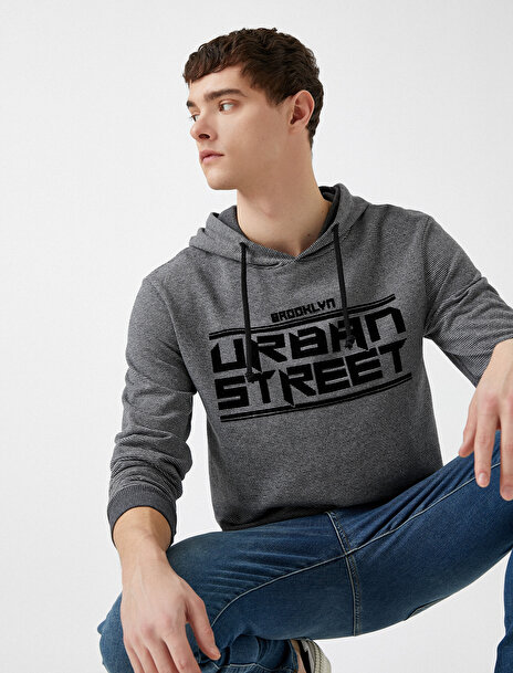 Koton Erkek Respect Life - Yaşama Saygı - Kapüşonlu Yazılı Baskılı Sweatshirt Koton Erkek Respect Life - Yaşama Saygı - Kapüşonlu Yazılı Baskılı Sweatshirt