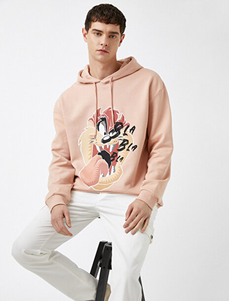 Koton Erkek Kapüşonlu Looney Tunes Lisanslı Tasmanian Devil Baskılı Pamuklu Sweatshirt Oversize Koton Erkek Kapüşonlu Looney Tunes Lisanslı Tasmanian Devil Baskılı Pamuklu Sweatshirt Oversize