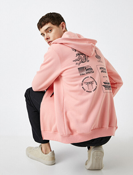 Koton Erkek Kapüşonlu Pamuklu Yazılı Baskılı Cepli Fermuarlı Sweatshirt Koton Erkek Kapüşonlu Pamuklu Yazılı Baskılı Cepli Fermuarlı Sweatshirt