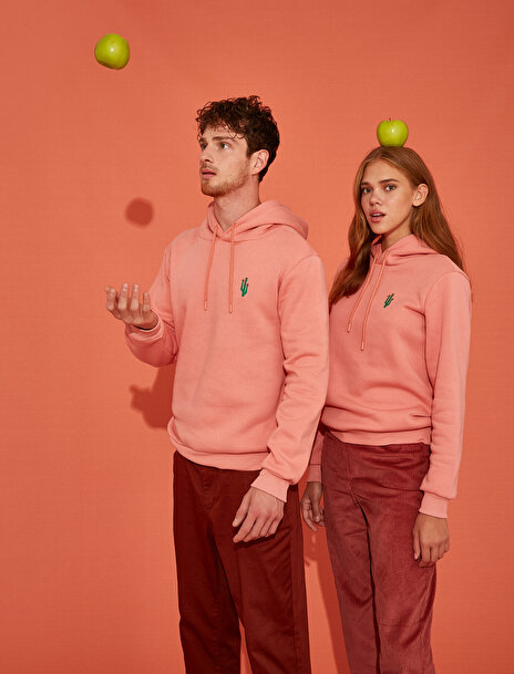 Koton Erkek Kapüşonlu İşleme Detaylı Uzun Kollu Sweatshirt