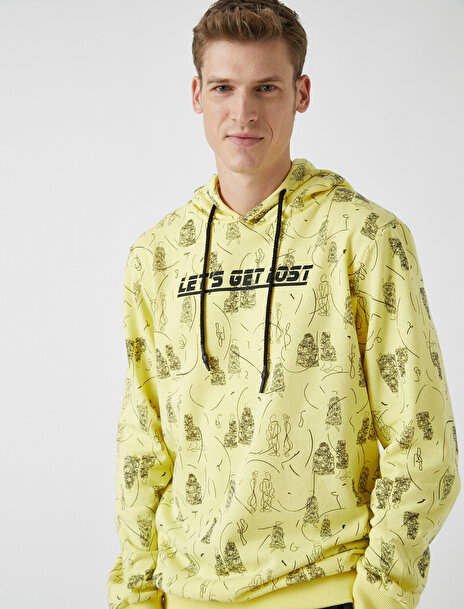 Koton Erkek Respect Life - Yaşama Saygı - Pamuklu Kapüşonlu Yazılı Baskılı Sweatshirt Koton Erkek Respect Life - Yaşama Saygı - Pamuklu Kapüşonlu Yazılı Baskılı Sweatshirt