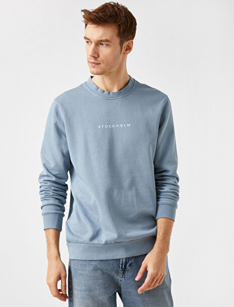 Koton Erkek Yazılı Baskılı Bisiklet Yaka Uzun Kollu Sweatshirt Koton Erkek Yazılı Baskılı Bisiklet Yaka Uzun Kollu Sweatshirt