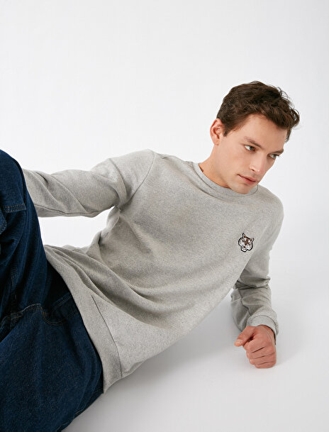 Koton Erkek Respect Life - Yaşama Saygı - Bisiklet Yaka Uzun Kollu Sweatshirt Koton Erkek Respect Life - Yaşama Saygı - Bisiklet Yaka Uzun Kollu Sweatshirt