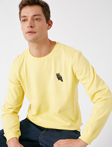 Koton Erkek Respect Life - Yaşama Saygı - Bisiklet Yaka İşlemeli Uzun Kollu Sweatshirt Koton Erkek Respect Life - Yaşama Saygı - Bisiklet Yaka İşlemeli Uzun Kollu Sweatshirt