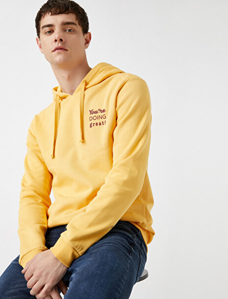 Koton Erkek Respect Life - Yaşama Saygı - %100 Organik Pamuk Yazılı Baskılı Kapüşonlu Uzun Kollu Sweatshirt Koton Erkek Respect Life - Yaşama Saygı - %100 Organik Pamuk Yazılı Baskılı Kapüşonlu Uzun Kollu Sweatshirt