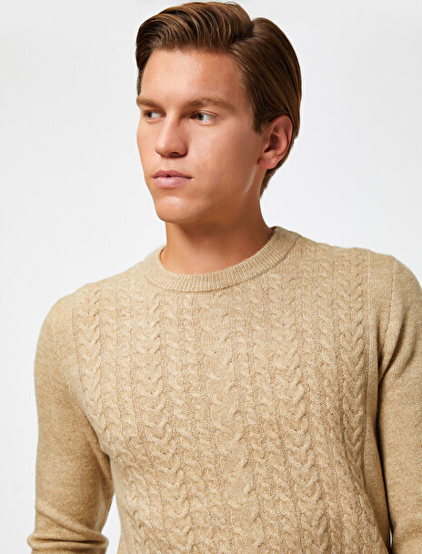 Koton Erkek Bisiklet Yaka Slim Triko Kazak