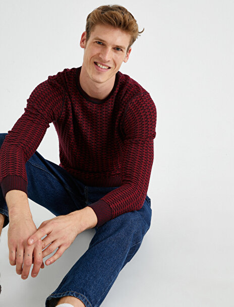 Koton Erkek Bisiklet Yaka Kazak Pamuklu