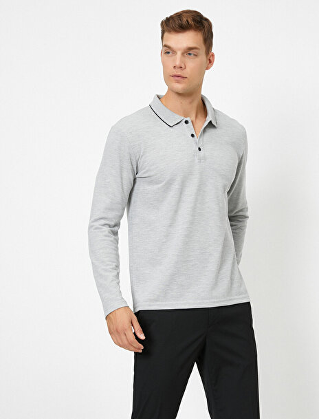 Koton Erkek Polo Yaka Uzun Kollu Elbise