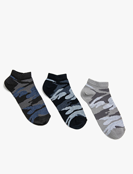 Koton Erkek Çocuk Erkek Çocuk 3'lü Pamuklu Kamuflaj Desenli Çorap Seti
