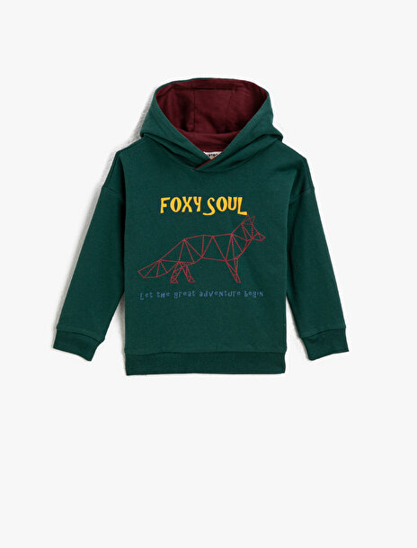 Koton Erkek Çocuk Pamuklu Yazılı Baskılı Kapüşonlu Sweatshirt Koton Erkek Çocuk Pamuklu Yazılı Baskılı Kapüşonlu Sweatshirt