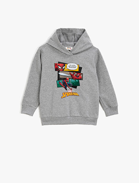 Koton Erkek Çocuk Bisiklet Yaka Spiderman Lisanlı Baskılı Kapüşonlu Sweatshirt Koton Erkek Çocuk Bisiklet Yaka Spiderman Lisanlı Baskılı Kapüşonlu Sweatshirt