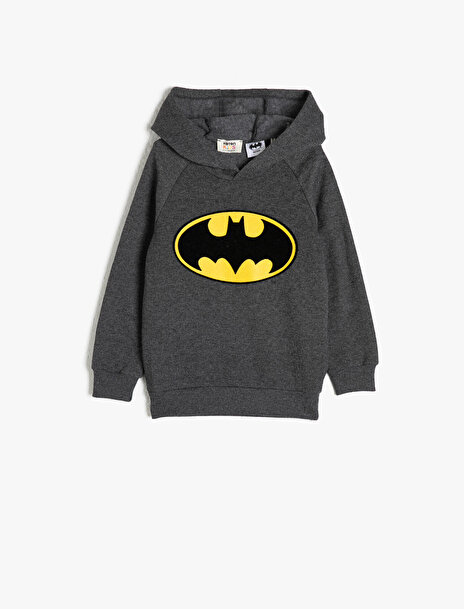 Koton Erkek Çocuk Batman Lisansli Baskili Kapüsonlu Sweatshirt