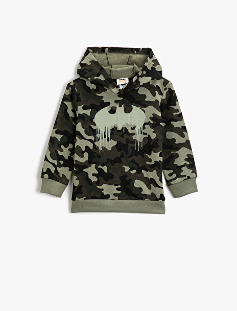 Koton Erkek Çocuk Pamuklu Batman Lisanslı Baskılı Kamuflaj Desenli Sweatshirt Koton Erkek Çocuk Pamuklu Batman Lisanslı Baskılı Kamuflaj Desenli Sweatshirt