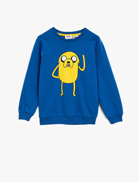 Koton Erkek Çocuk Pamuklu Adventure Time Lisanslı Baskılı Bisiklet Yaka Sweatshirt Koton Erkek Çocuk Pamuklu Adventure Time Lisanslı Baskılı Bisiklet Yaka Sweatshirt