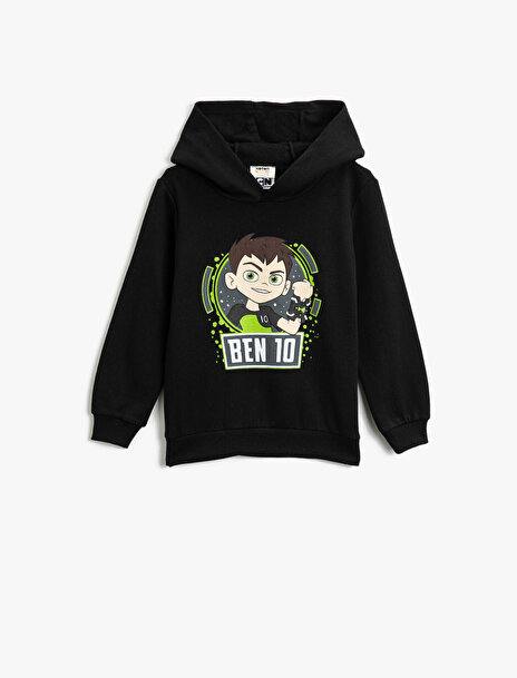 Koton Erkek Çocuk BEN 10 Lisanslı Baskılı Kapüşonlu Uzun Kollu Sweatshirt Koton Erkek Çocuk BEN 10 Lisanslı Baskılı Kapüşonlu Uzun Kollu Sweatshirt