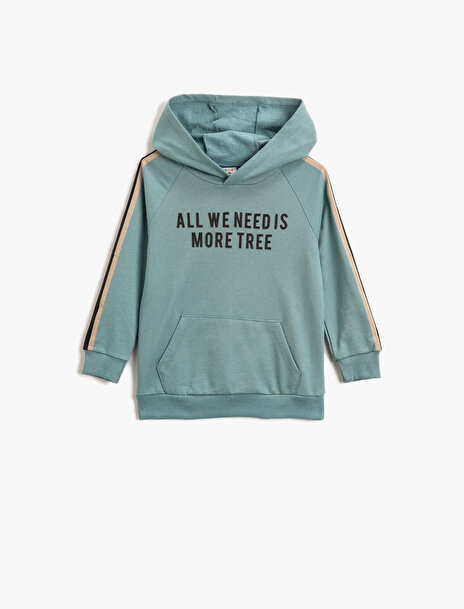 Koton Erkek Çocuk Organik Pamuklu Seritli Kapüsonlu Yazili Baskili Sweatshirt Koton Erkek Çocuk Organik Pamuklu Seritli Kapüsonlu Yazili Baskili Sweatshirt