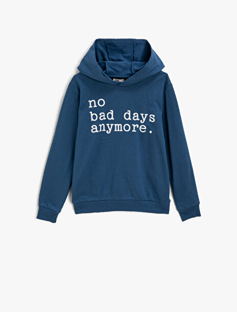 Koton Erkek Çocuk Organik Pamuklu Kapüsonlu Yazili Baskili Sweatshirt Koton Erkek Çocuk Organik Pamuklu Kapüsonlu Yazili Baskili Sweatshirt