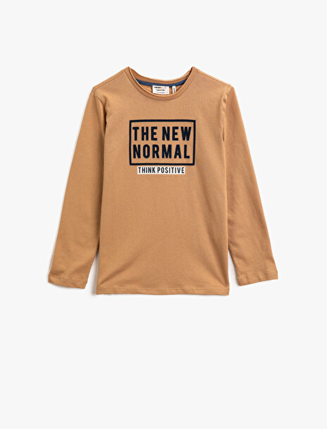 Koton Erkek Çocuk Organik Pamuklu Bisiklet Yaka Uzun Kollu Yazili Baskili Tisört Koton Erkek Çocuk Organik Pamuklu Bisiklet Yaka Uzun Kollu Yazili Baskili Tisört