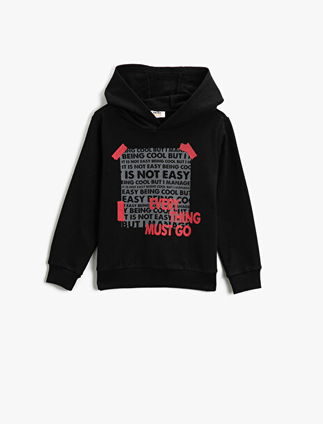 Koton Erkek Çocuk Respect Life - Yaşama Saygı - Yazılı Baskılı Kapüşonlu Uzun Kollu Sweatshirt Koton Erkek Çocuk Respect Life - Yaşama Saygı - Yazılı Baskılı Kapüşonlu Uzun Kollu Sweatshirt