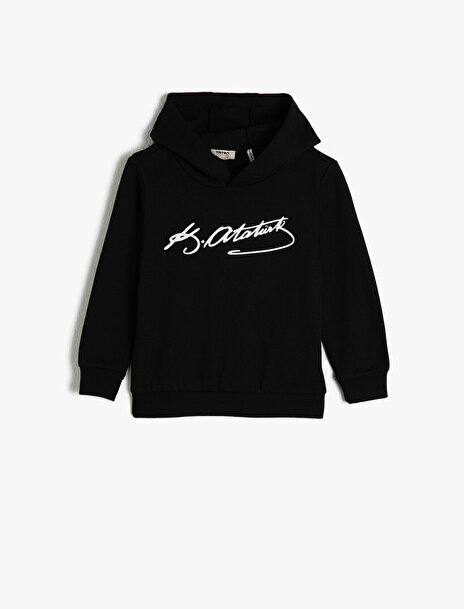 Koton Erkek Çocuk Atatürk İmzası Baskılı Sweatshirt