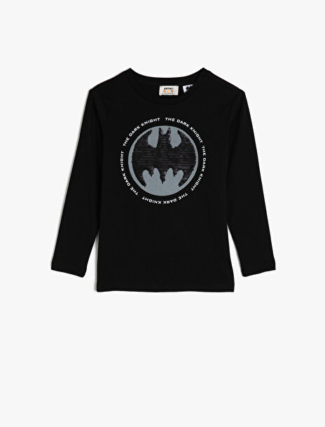 Koton Erkek Çocuk Pamuklu Batman Lisanslı Bisiklet Yaka Uzun Kollu Tişört Koton Erkek Çocuk Pamuklu Batman Lisanslı Bisiklet Yaka Uzun Kollu Tişört