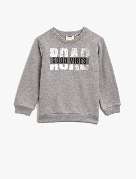 Koton Erkek Çocuk Yazılı Baskılı Bisiklet Yaka Uzun Kollu Sweatshirt Koton Erkek Çocuk Yazılı Baskılı Bisiklet Yaka Uzun Kollu Sweatshirt