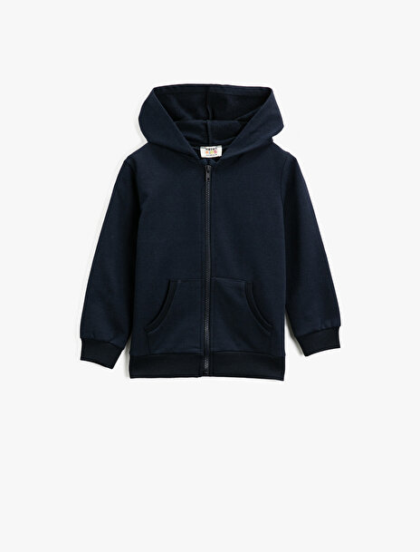 Koton Erkek Çocuk Kapüsonlu Fermuarli Basic Sweatshirt Koton Erkek Çocuk Kapüsonlu Fermuarli Basic Sweatshirt