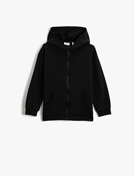 Koton Erkek Çocuk Kapüsonlu Fermuarli Basic Sweatshirt Koton Erkek Çocuk Kapüsonlu Fermuarli Basic Sweatshirt