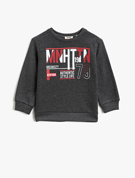 Koton Erkek Çocuk Respect Life - Yaşama Saygı - Bisiklet Yaka Yazılı Baskılı Sweatshirt Koton Erkek Çocuk Respect Life - Yaşama Saygı - Bisiklet Yaka Yazılı Baskılı Sweatshirt