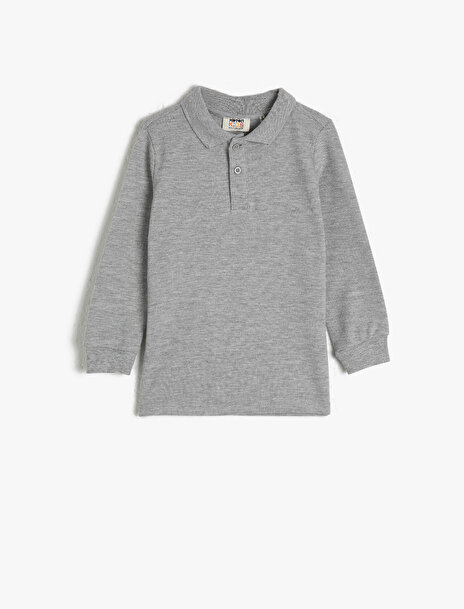 Koton Erkek Çocuk Pamuklu Uzun Kollu Polo Yaka Tisört