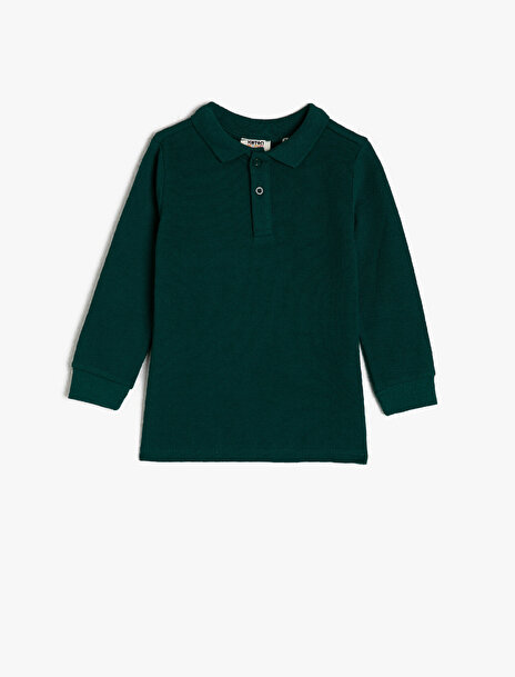 Koton Erkek Çocuk Pamuklu Uzun Kollu Polo Yaka Tisört