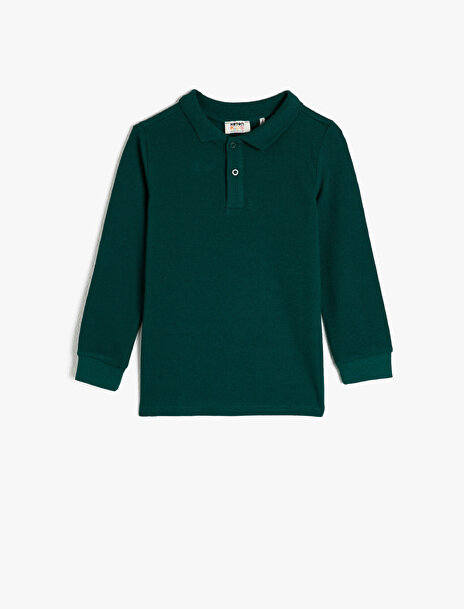 Koton Erkek Çocuk Pamuklu Uzun Kollu Polo Yaka Tişört