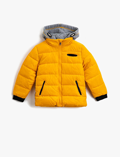 Koton Erkek Çocuk Kapüşonlu Fermuarlı Şişme Mont