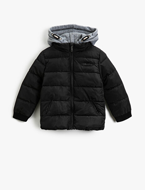 Koton Erkek Çocuk Kapüşonlu Fermuarlı Şişme Mont