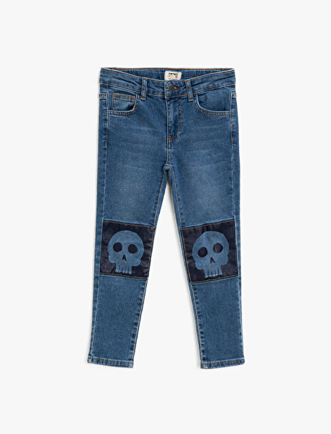 Koton Erkek Çocuk Pamuklu Normal Bel Baskılı Jean Pantolon Koton Erkek Çocuk Pamuklu Normal Bel Baskılı Jean Pantolon