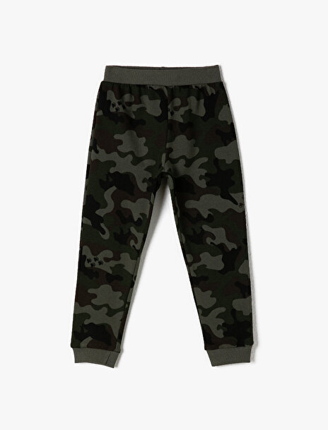Koton Erkek Çocuk Pamuklu Kamuflaj Desenli Eşofman Altı