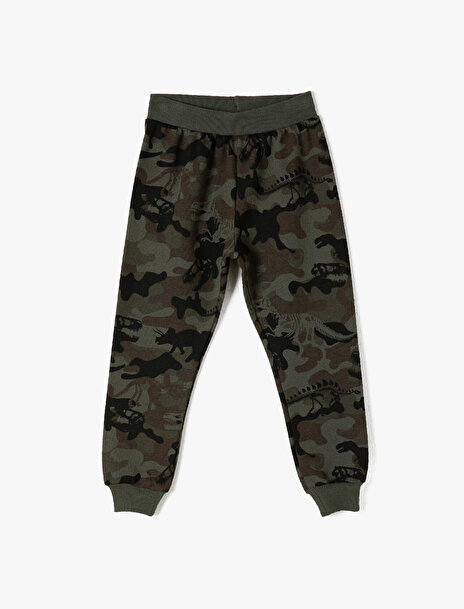 Koton Erkek Çocuk Pamuklu Kamuflaj Baskılı Eşofman Altı
