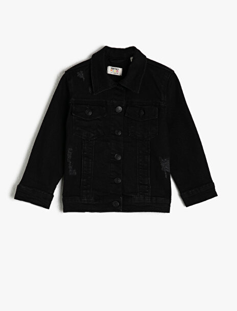Koton Erkek Çocuk Klasik Yaka Cepli Pamuklu Jean Ceket Koton Erkek Çocuk Klasik Yaka Cepli Pamuklu Jean Ceket