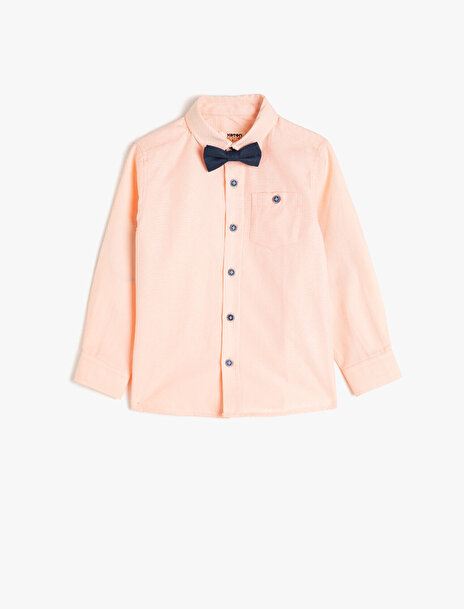 Koton Erkek Çocuk Uzun Kollu Papyonlu Gömlek