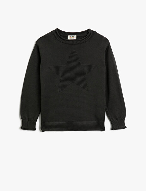 Koton Erkek Çocuk Bisiklet Yaka Uzun Kollu Kazak